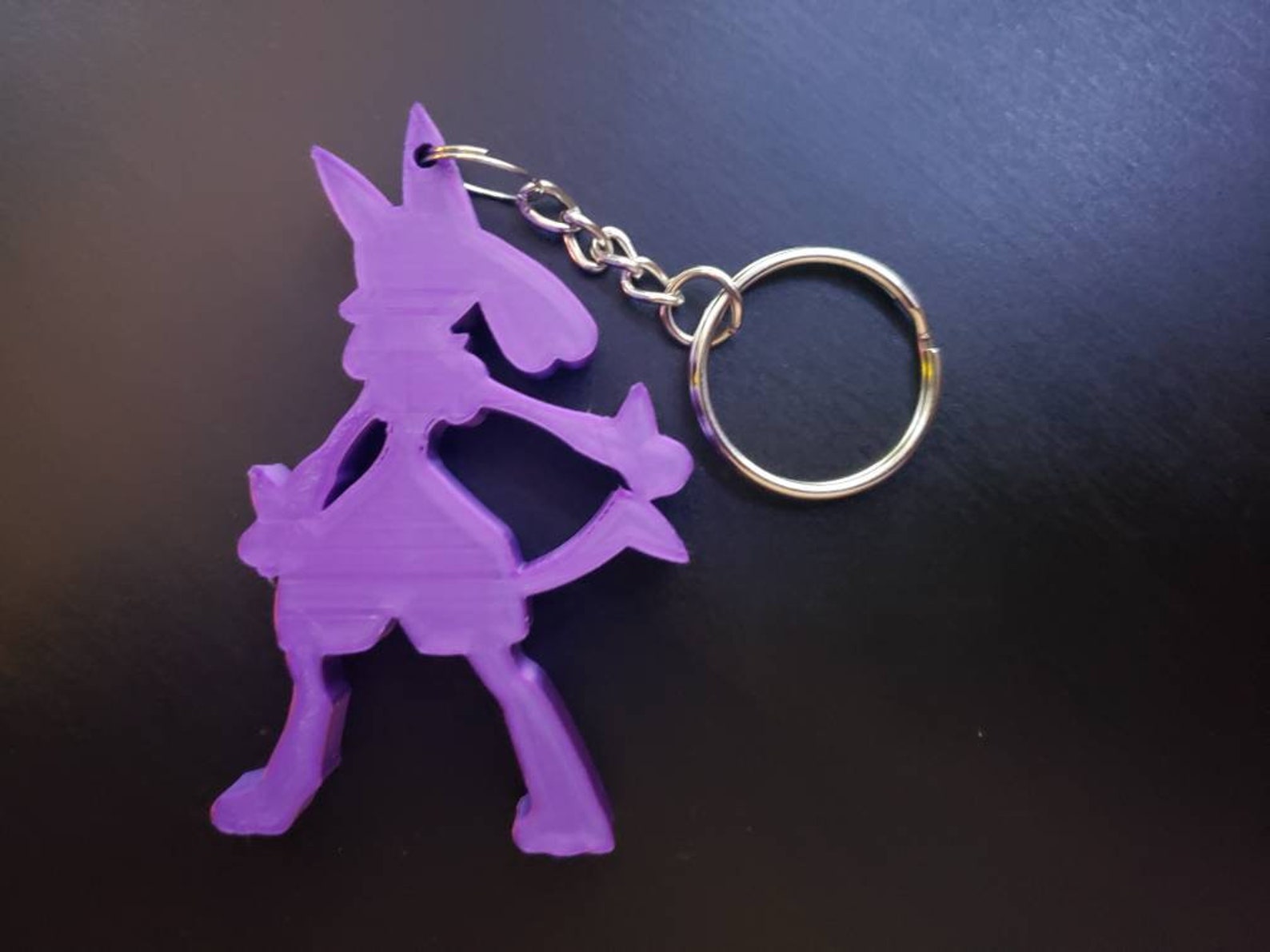 Lucario Keychain Pokemon Silhouette / Pokemon Keychain / | Etsy