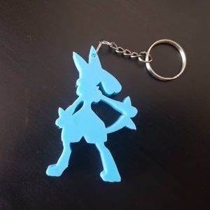 Lucario Keychain Pokemon Silhouette / Pokemon Keychain / Pokemon Go ...