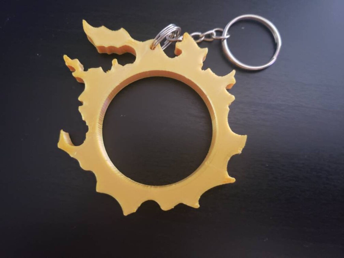 Meteor FFXIV Keychain / FF14 Meteor Symbol Key Chain 3D | Etsy