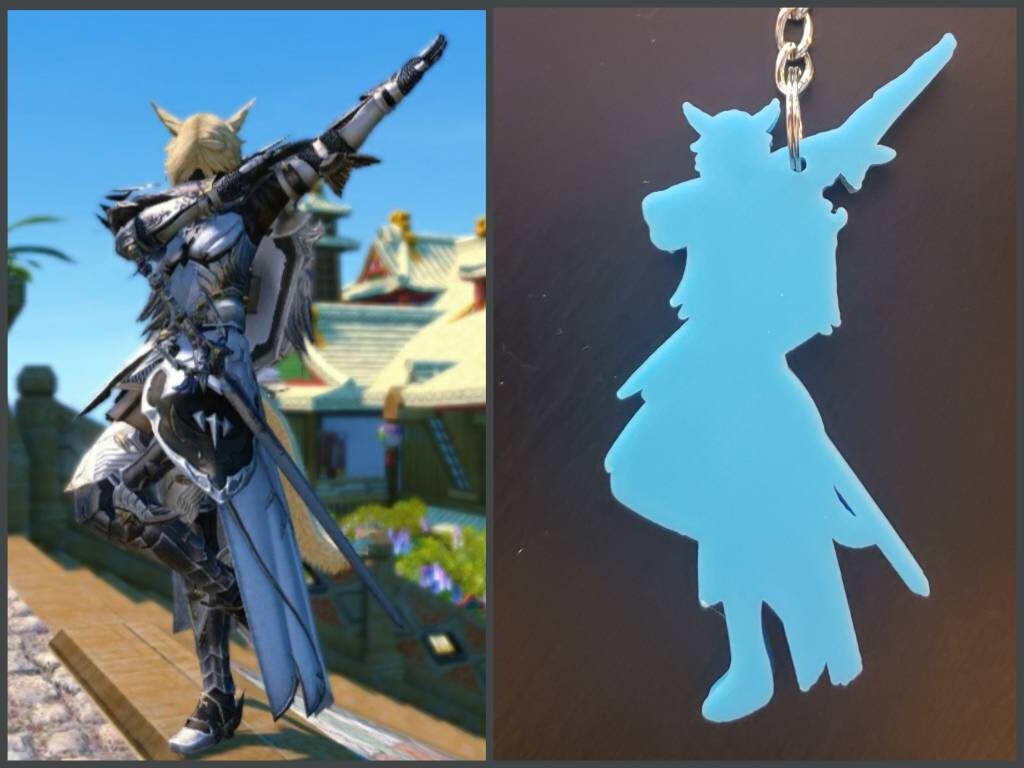 Custom FFXIV Keychain / FF14 Character Full Body Keychain / - Etsy