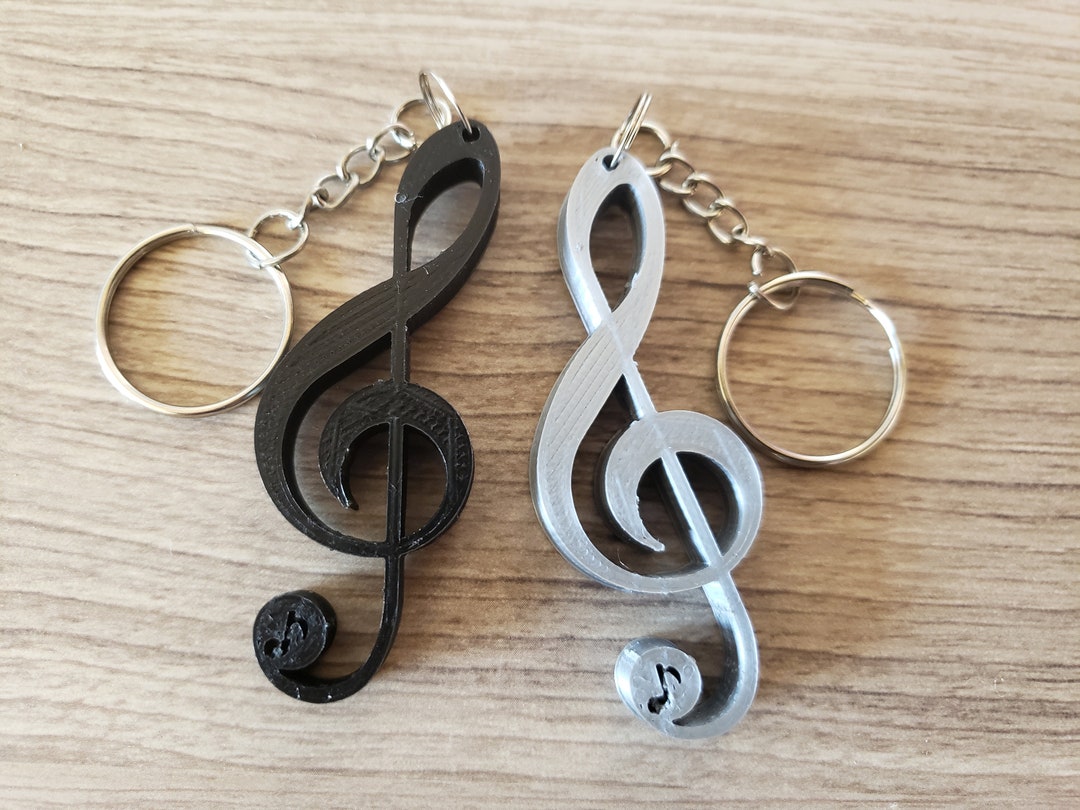 Treble Clef Keychain / Music Keychain / Music Note Keychain Charm ...