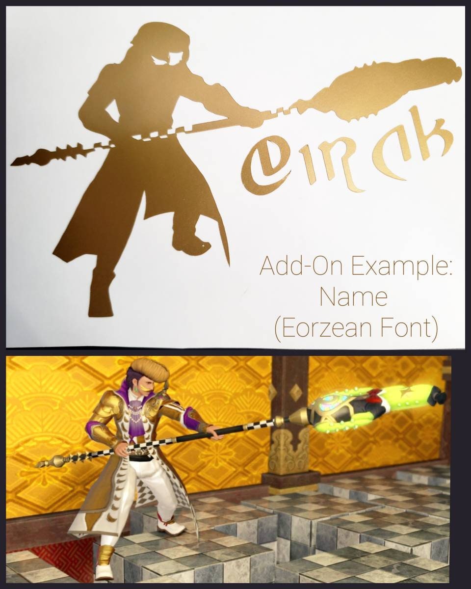 Custom FFXIV Decal /Origional Character Decal / Final Fantasy | Etsy
