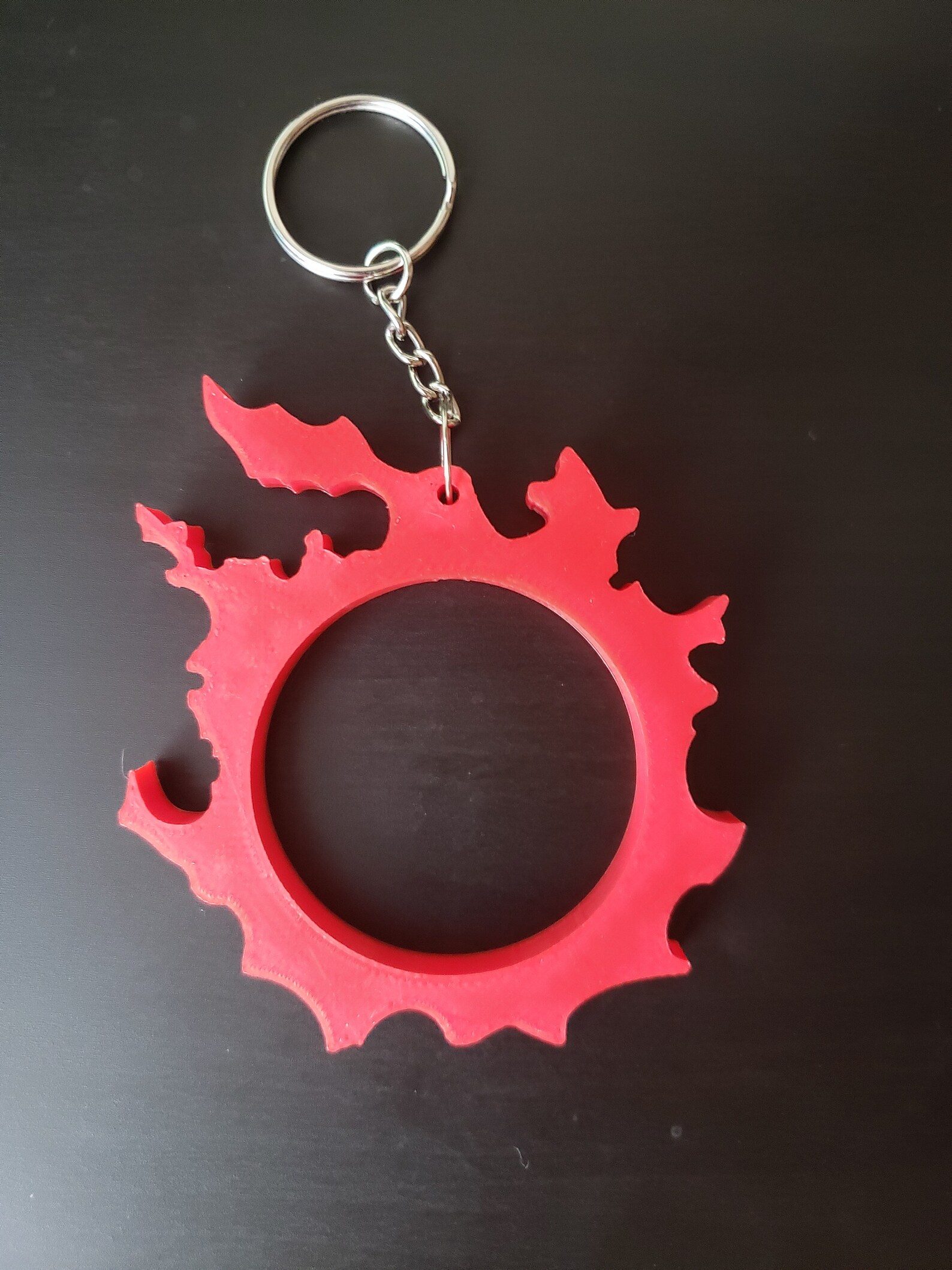 Meteor FFXIV Keychain / FF14 Meteor Symbol Key Chain 3D Printed Final ...