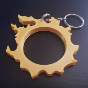 Meteor FFXIV Keychain / FF14 Meteor Symbol Key Chain 3D Printed Final ...
