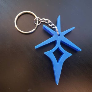 Dark Knight FFXIV Job Symbol / DRK Key Chain 3D Printed Final Fantasy ...
