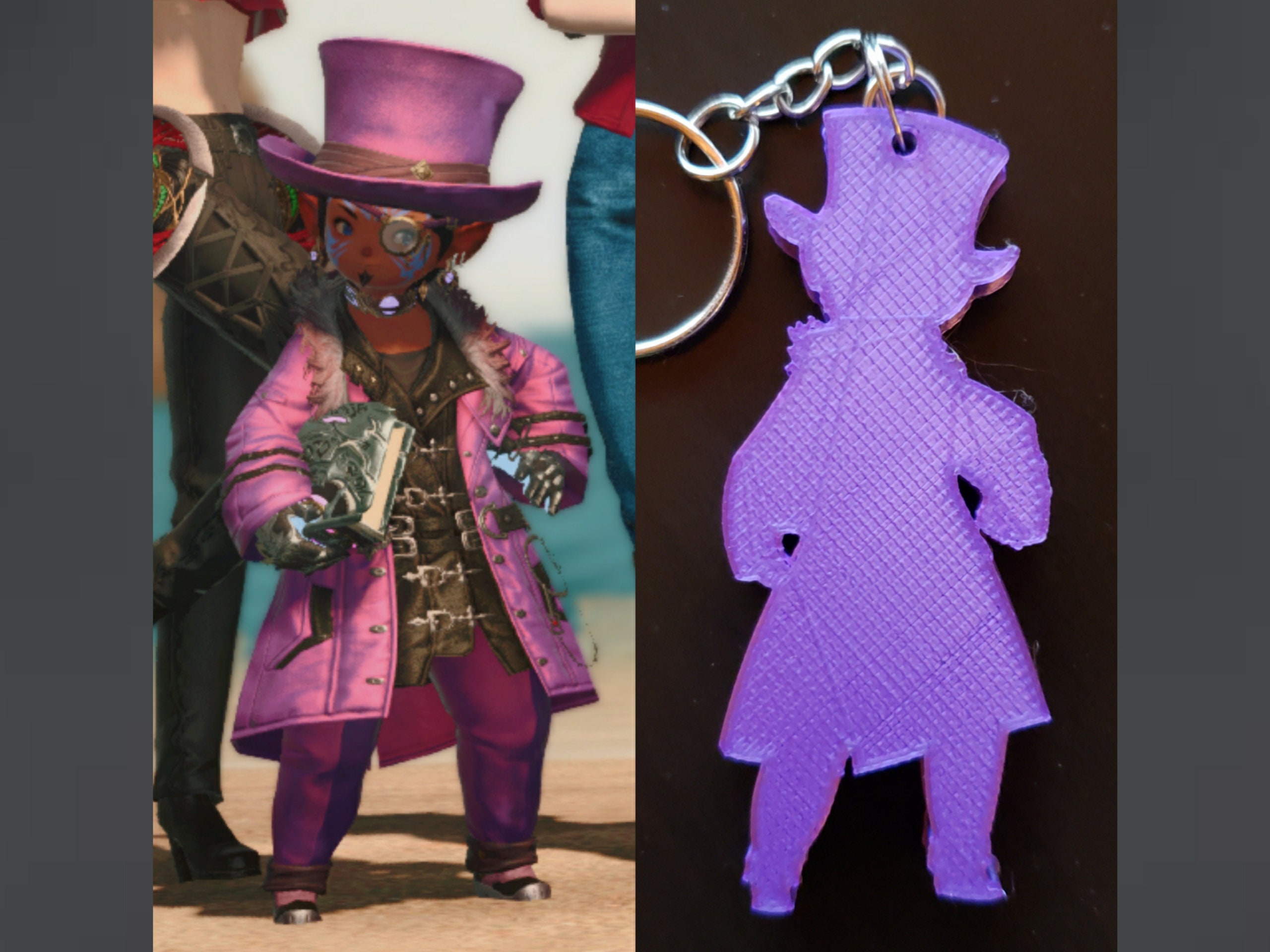 Custom FFXIV Keychain / FF14 Character Full Body Keychain / - Etsy