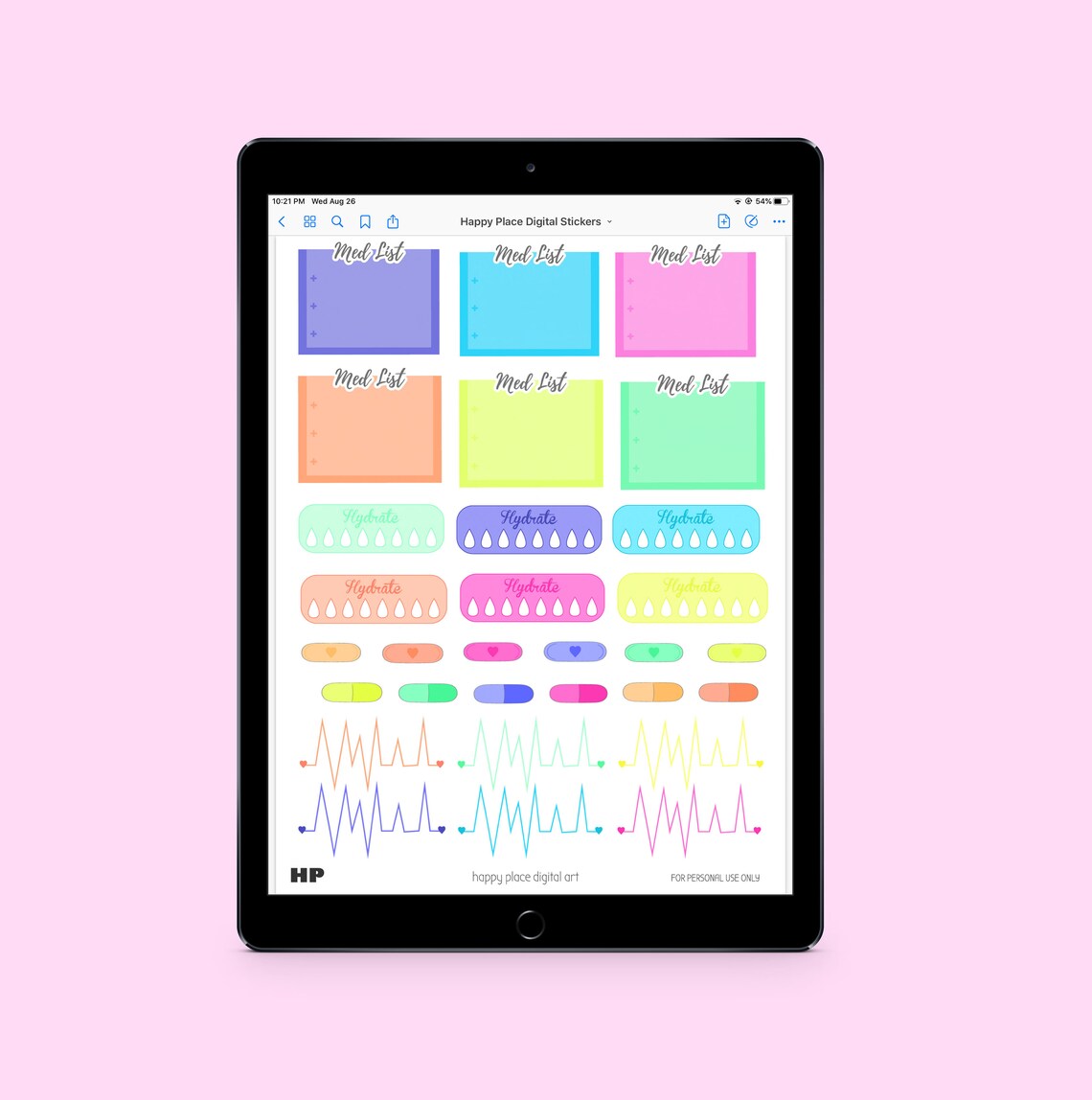 Digital Stickers for Goodnotes Pre-cropped Medical Goodnotes | Etsy