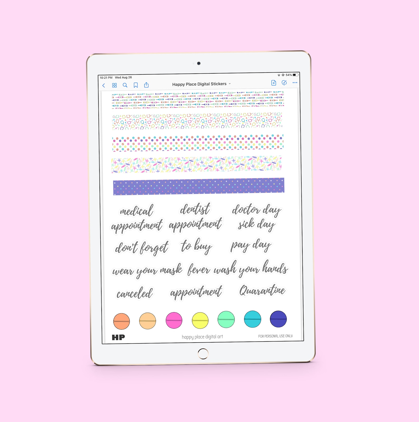 Digital Stickers for Goodnotes Pre-cropped Medical Goodnotes | Etsy