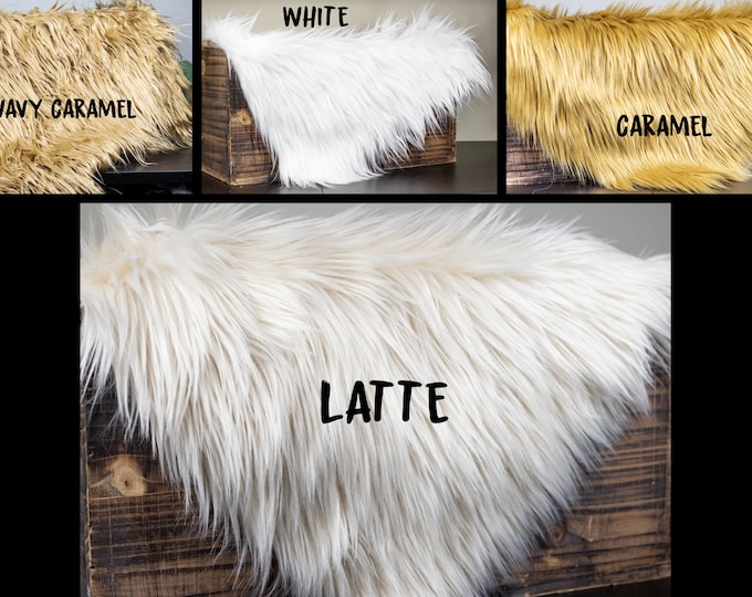 Long Pile Crafting Faux Fur 20"x20" | Mongolian Fur | Photography Prop ...
