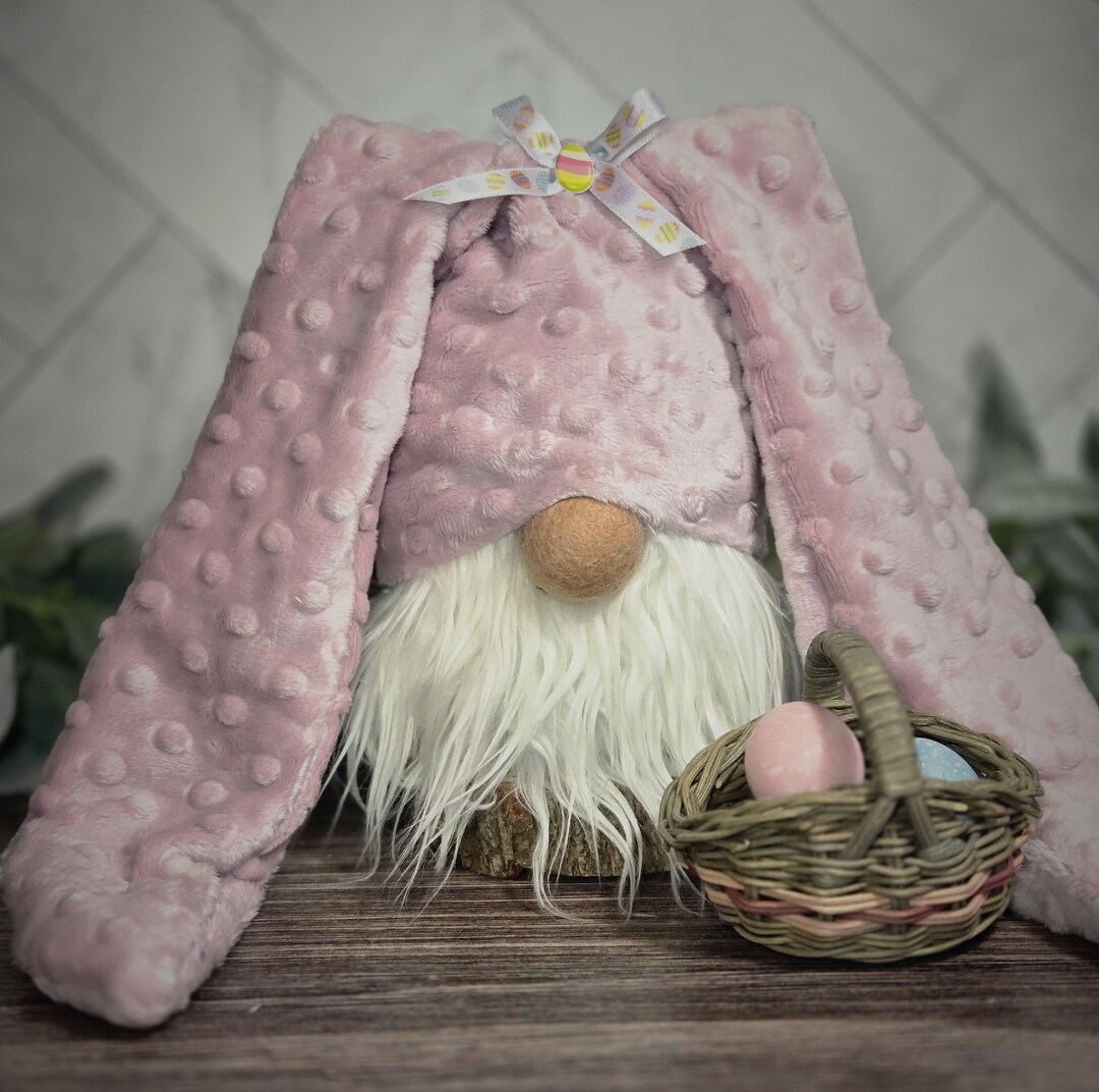 Easter Bunny Gnome *HAT ONLY* Dusty Rose | Easter Gnomes | Gnome Hats ...