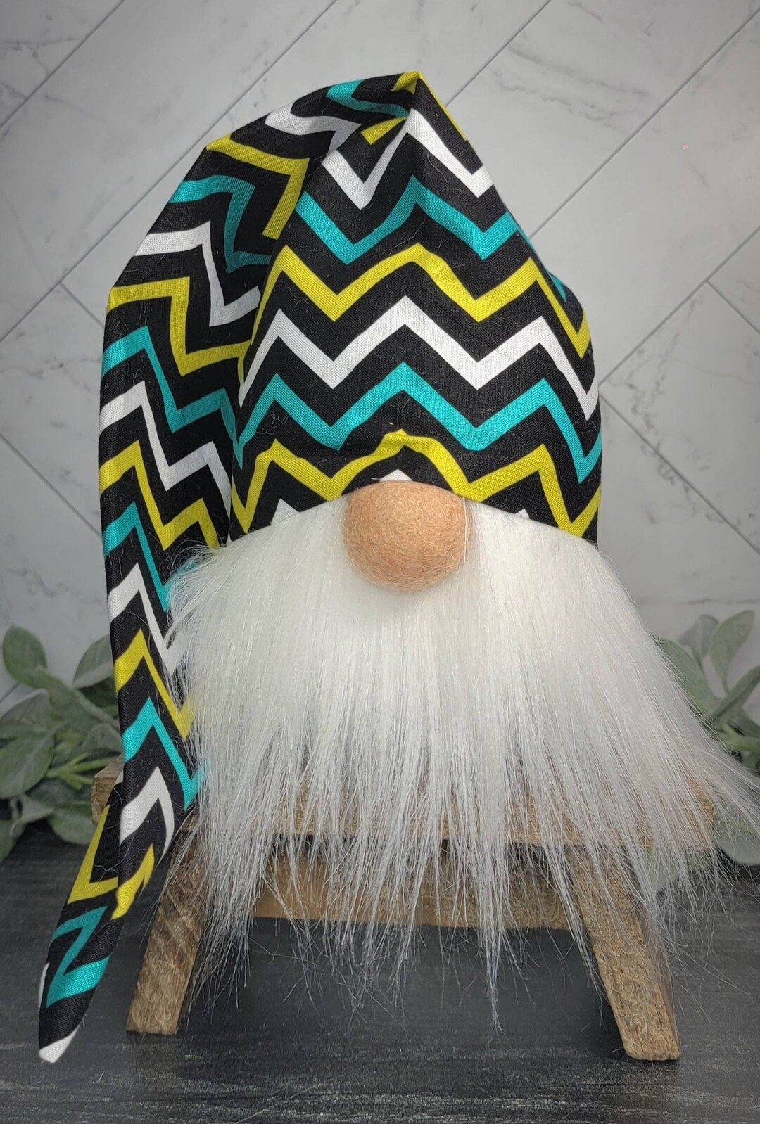 Chevron Gnome Hat | Gnome Hats | Decor | Mantel Decor | Figurines - Etsy