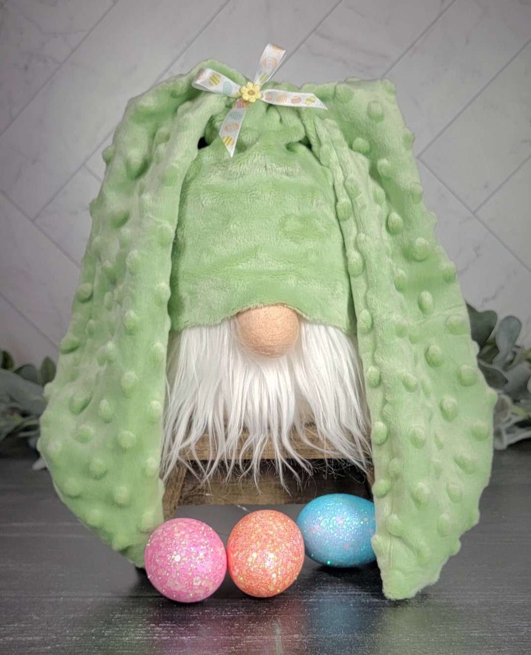 Easter Bunny Gnome HAT ONLY Lght Green Easter Gnomes Gnome Hats Easter ...