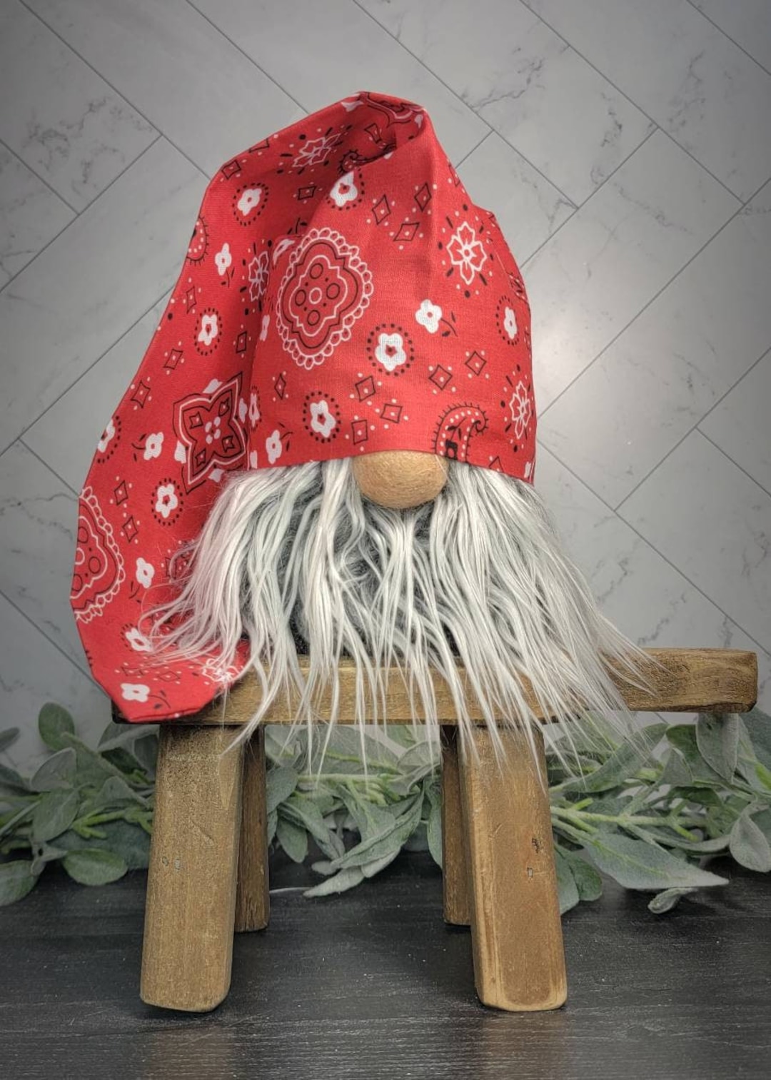 Handkerchief Gnome Hat | Gnome Hats | Decor | Mantel Decor | Figurines ...