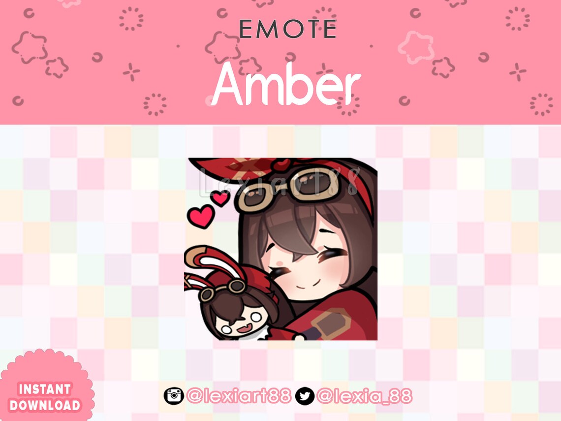 Amber Genshin Impact Emotes Twitch/discord/youtube | Etsy
