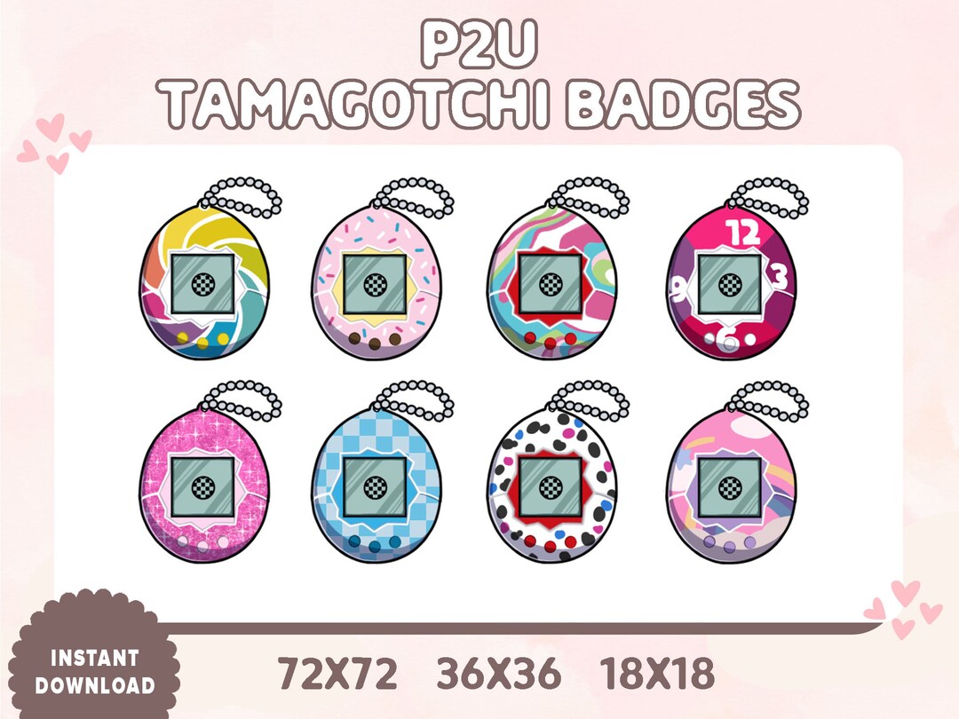 TAMAGOTCHI Sub/bit Badges Emblems Twitch/discord/youtube - Etsy