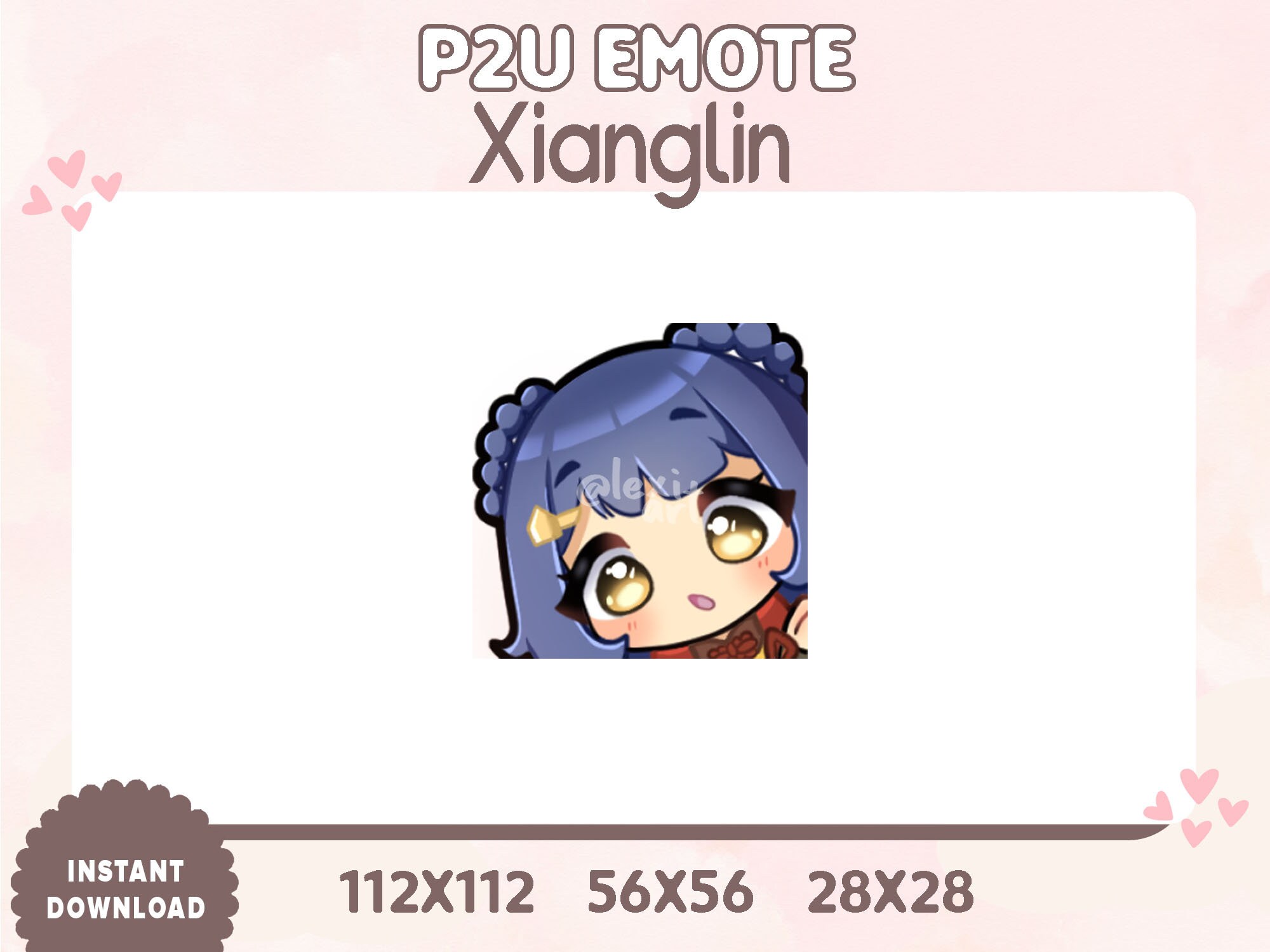 Xiangling Genshin Impact Emotes Twitch/discord/youtube - Etsy