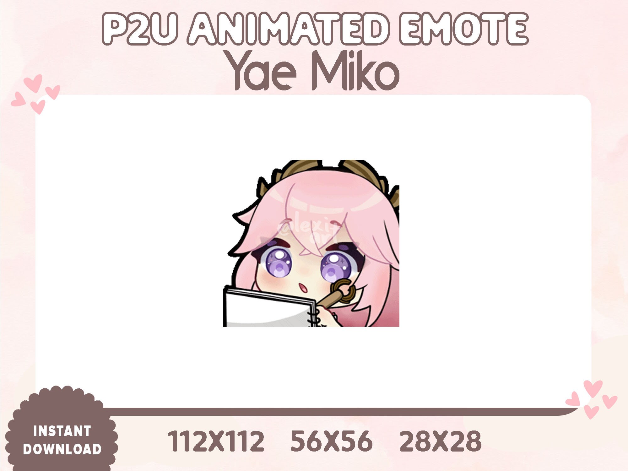 ANIMATED Yae Miko Genshin Impact Animated Emotes Twitch/discord/youtube ...