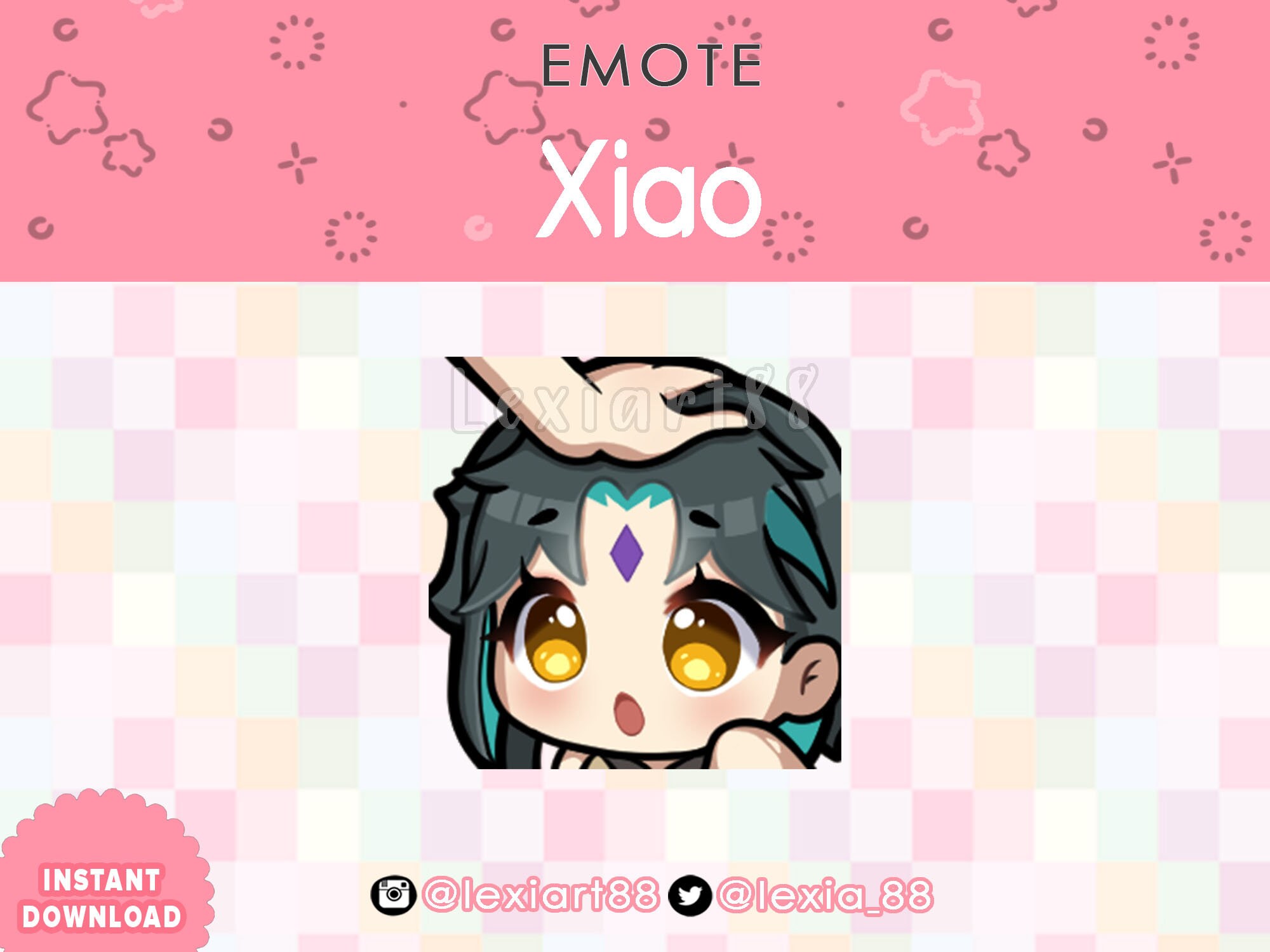 Xiao Genshin Impact Emotes Twitch/discord/youtube - Etsy Finland
