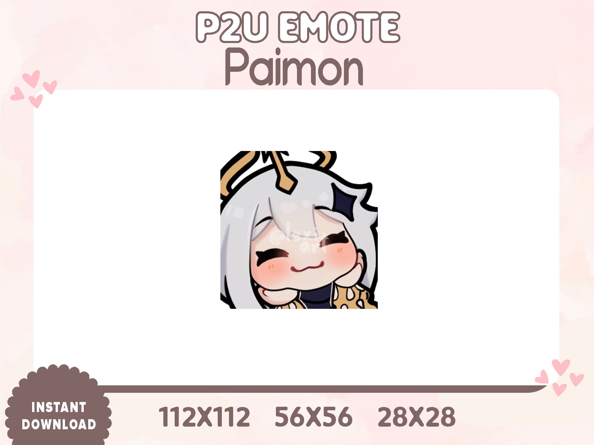 Paimon Genshin Impact Emotes Twitch/discord/youtube - Etsy