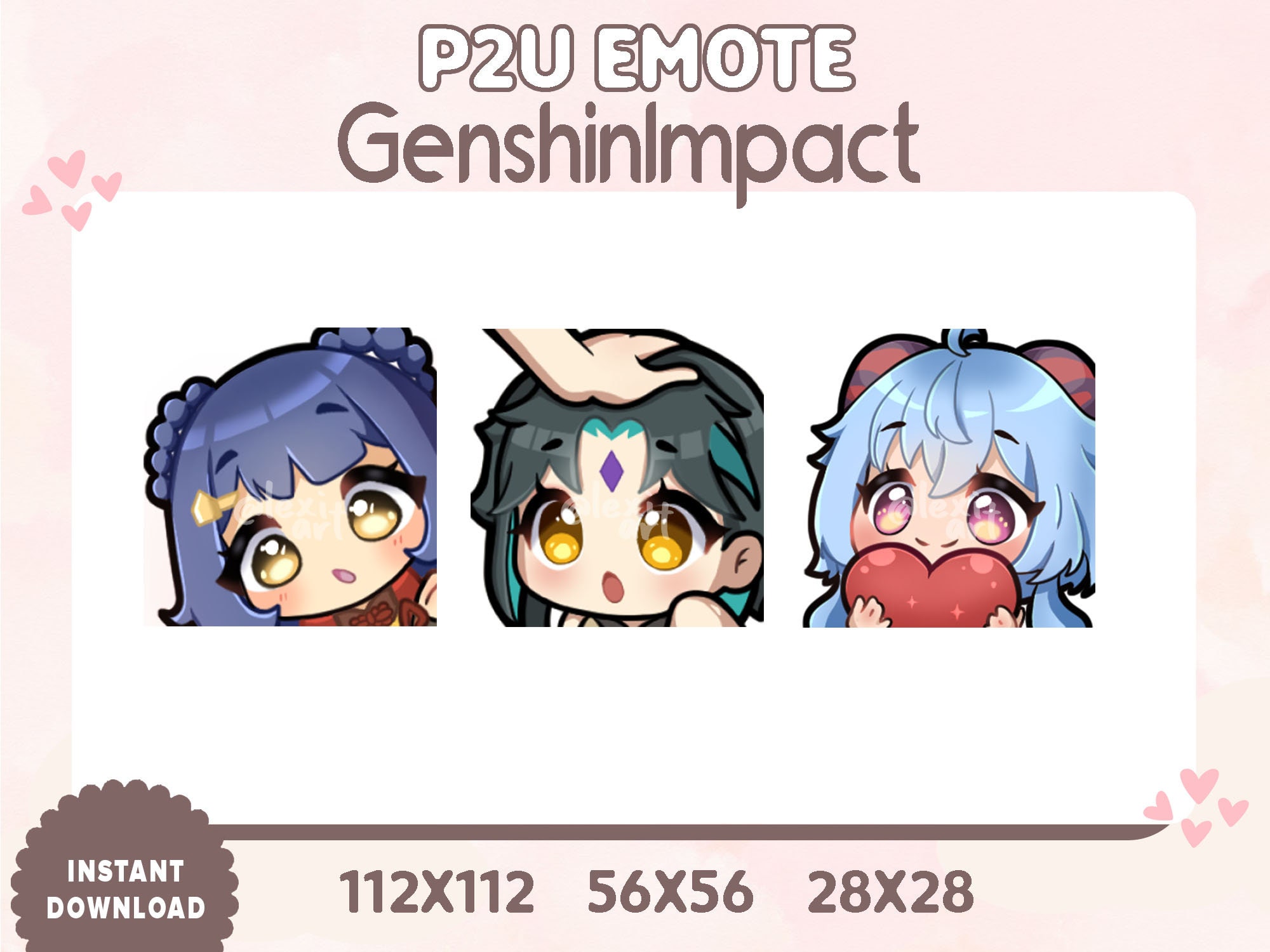 GENSHIN IMPACT pack 2 emotes Twitch/Discord/Youtube - Etsy México