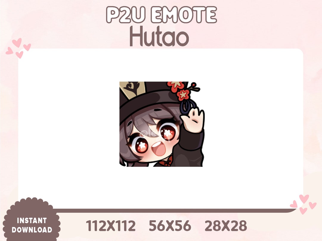 Hutao Genshin Impact Emotes Twitch/discord/youtube - Etsy UK