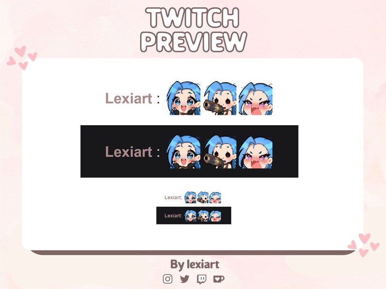 Jinx League of Legends Pack Emotes Twitch/discord/youtube - Etsy