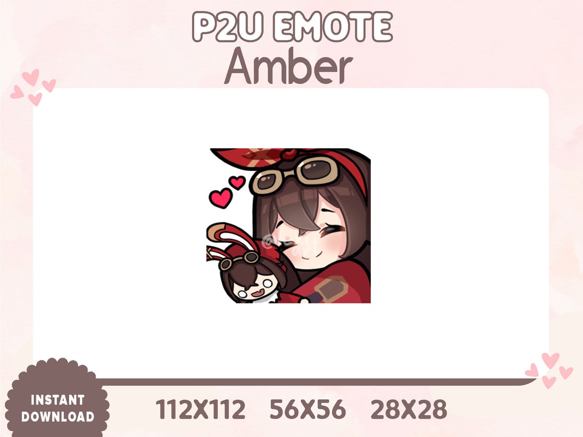 Amber Genshin Impact Emotes Twitch/discord/youtube - Etsy