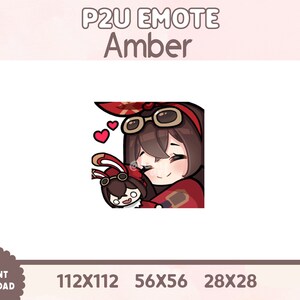Amber Genshin Impact Emotes Twitch/discord/youtube - Etsy