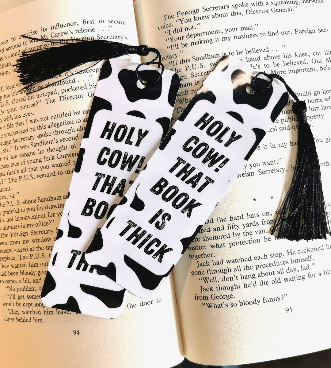 Cow Print Bookmark / Western Bookmark / Smut Bookmark / Book Lover ...