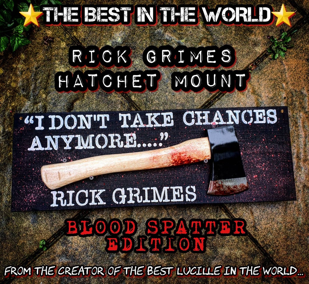 Rick Grimes Hatchet Mount,lucille Bat Replica Prop, the Walking Dead - Etsy