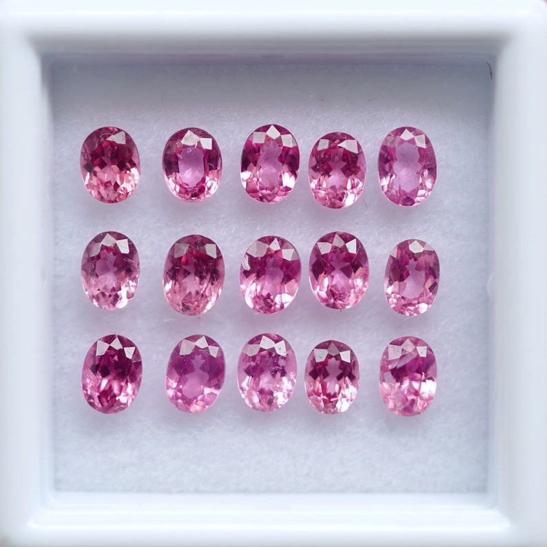 A Box of Small Mixed Pink Spinel, Oval Shape, Untreated Natural Loose ...