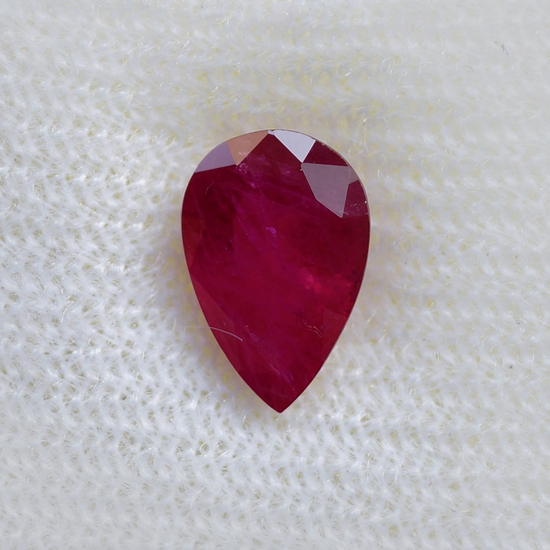 10.25x6.85 Red Ruby, Normal Heat Treatment Pear Shape Ruby Loose ...