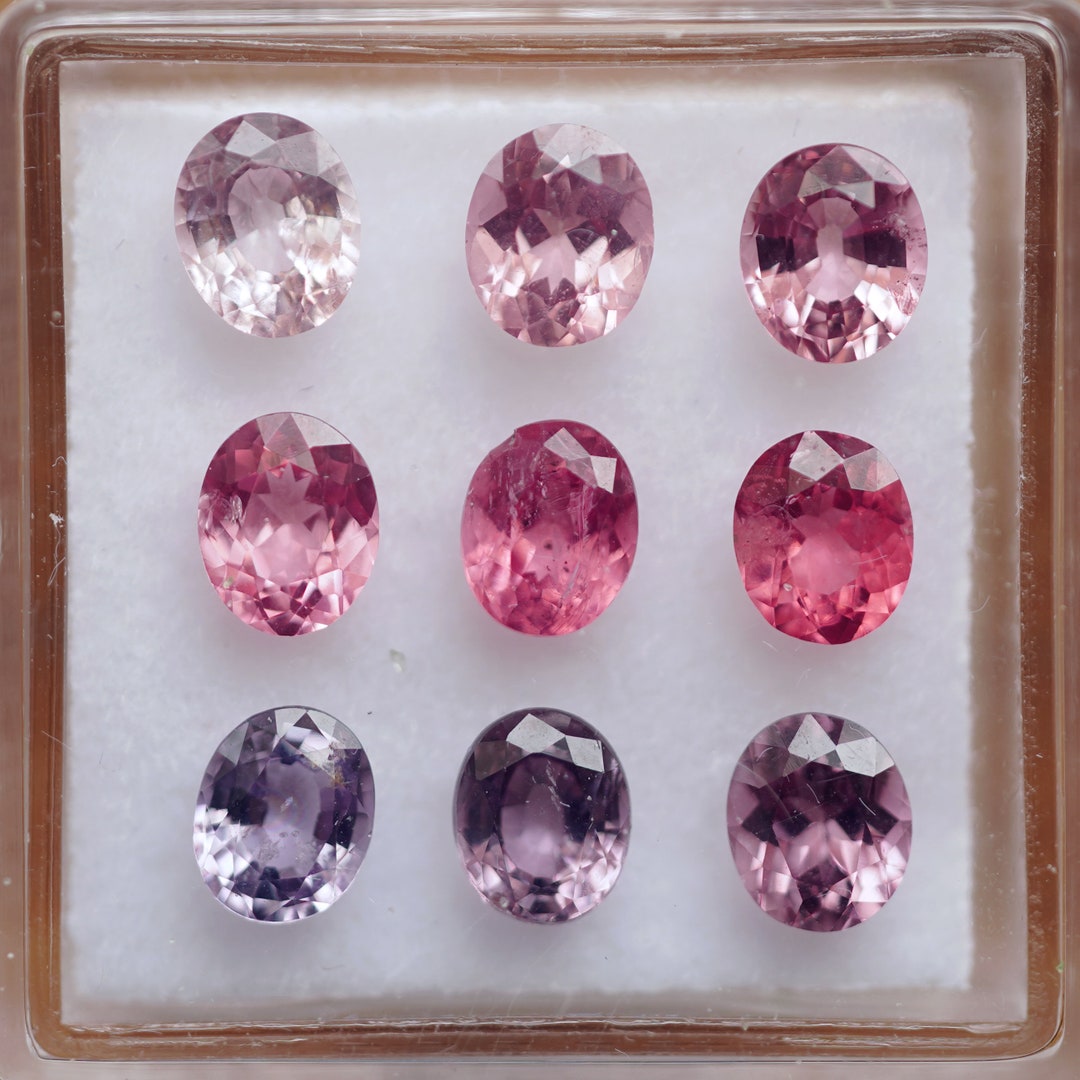 A Box of Small Mixed Color Spinel, Untreated Natural Loose Gemstone , 9 ...