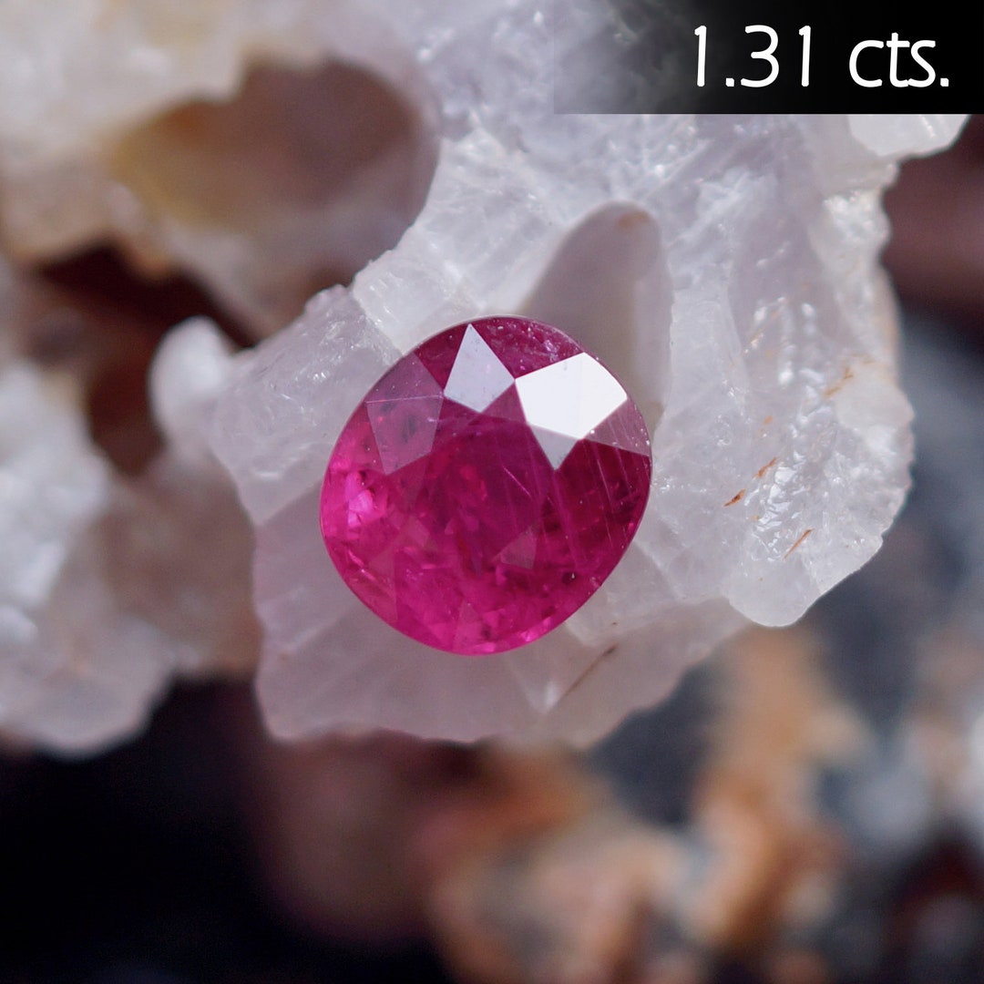 6.45x5.75 Red Pink Ruby, Normal Heat Treatment, July Birthstone, Oval ...