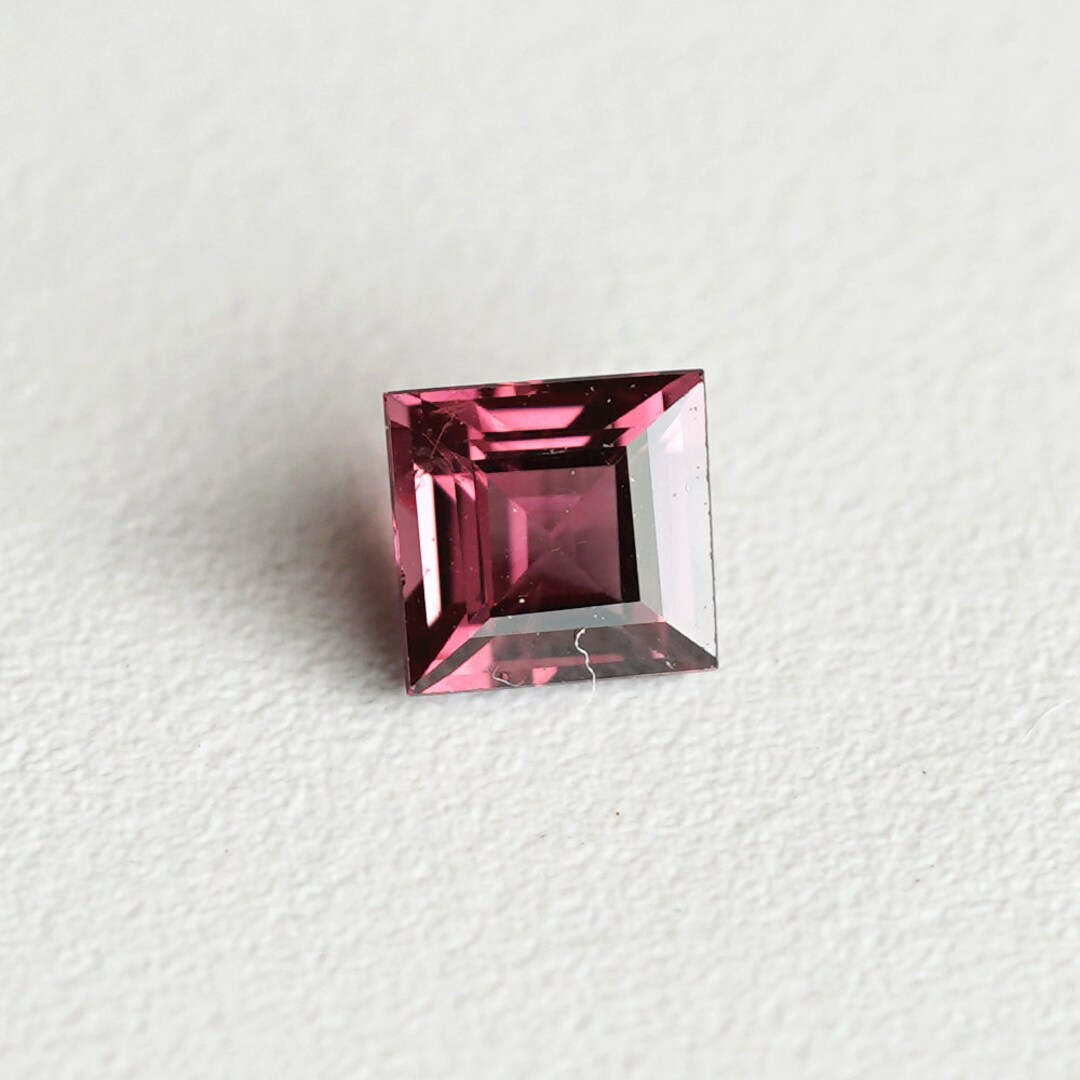 Purplish Red Square Spinel, Untreated Natural Loose Gemstone , Single ...