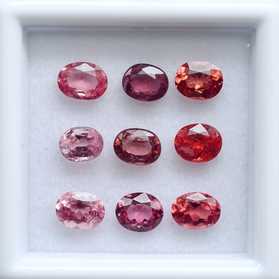 A Box of Small Mixed Red Pink Spinel Oval Shape Untreated | Etsy