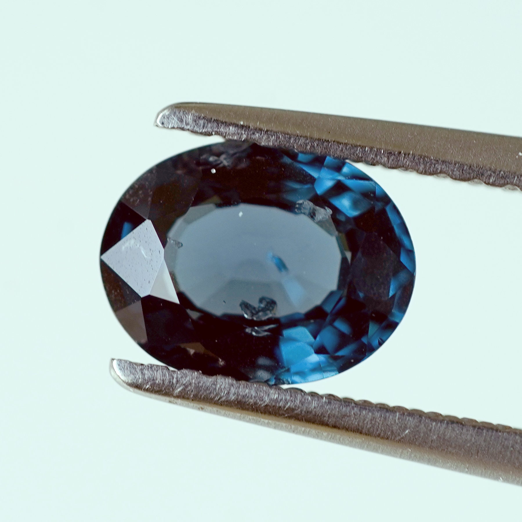 Dark Blue Oval Cut Spinel Untreated Natural Loose Gemstone | Etsy