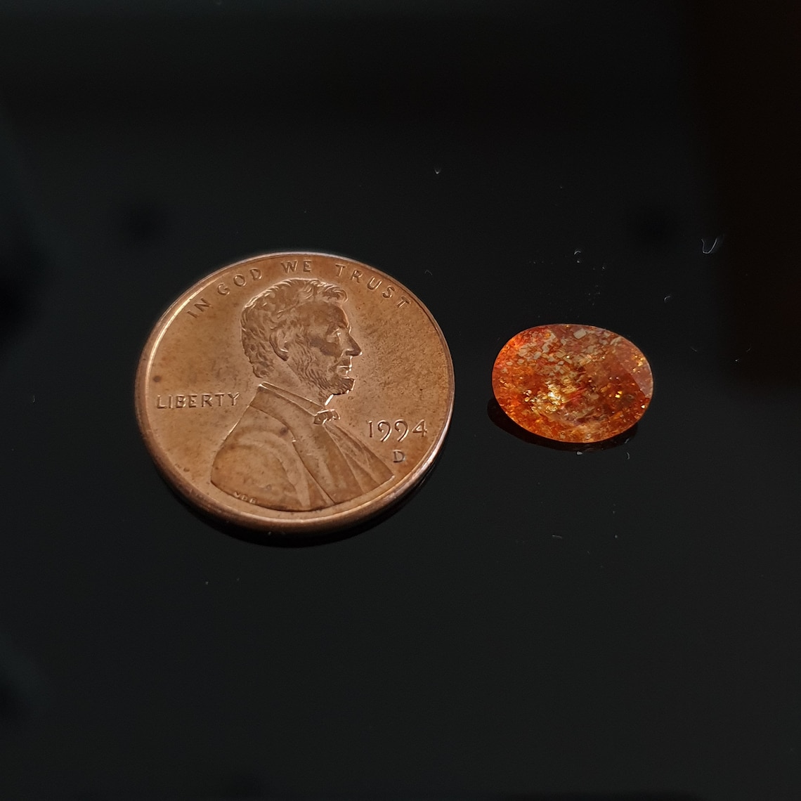 1.42 Carats Feldspar Unique Aventurescence Orange Clear | Etsy