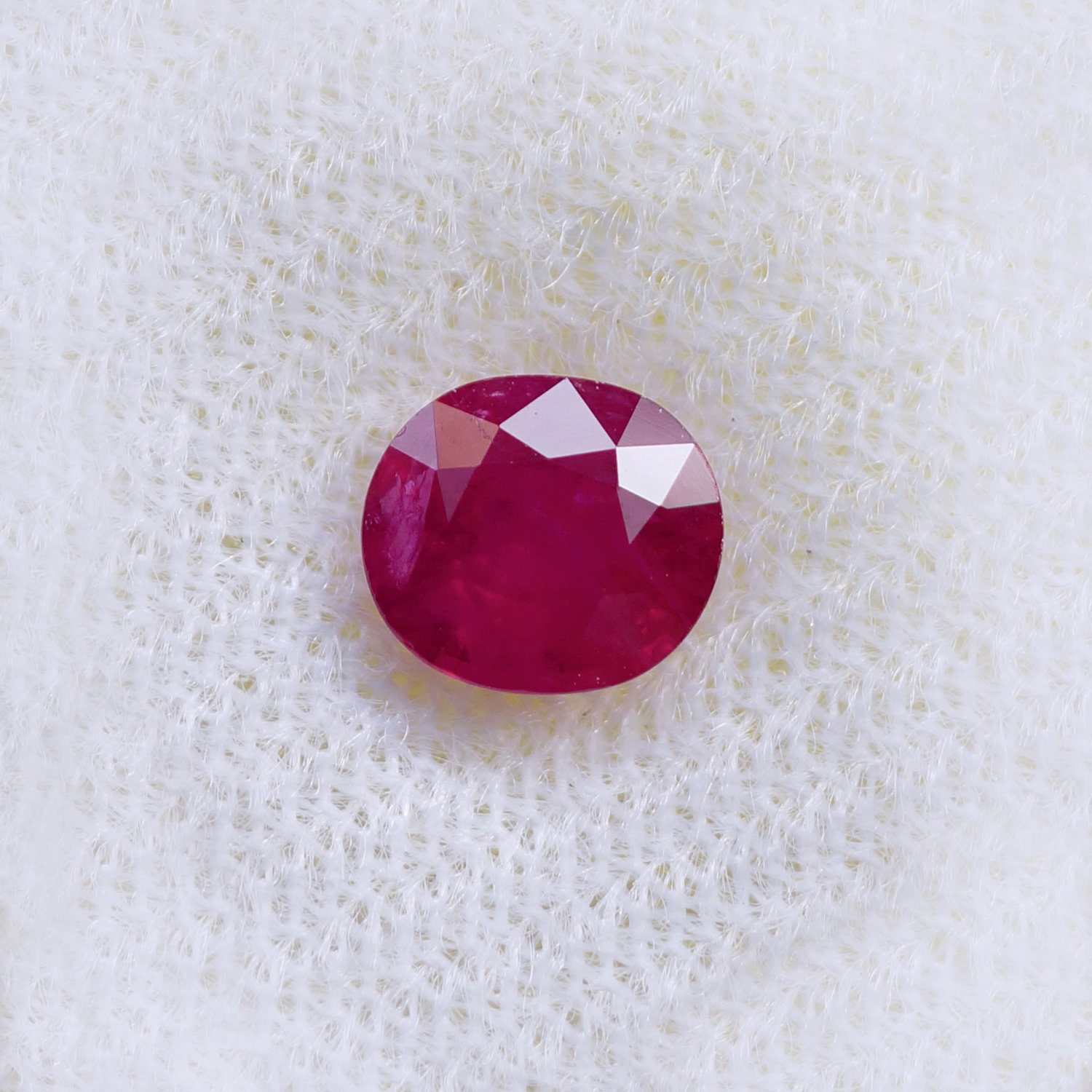 6.65x5.9 Red Pink Ruby, Normal Heat Treatment, July Birthstone, Oval ...