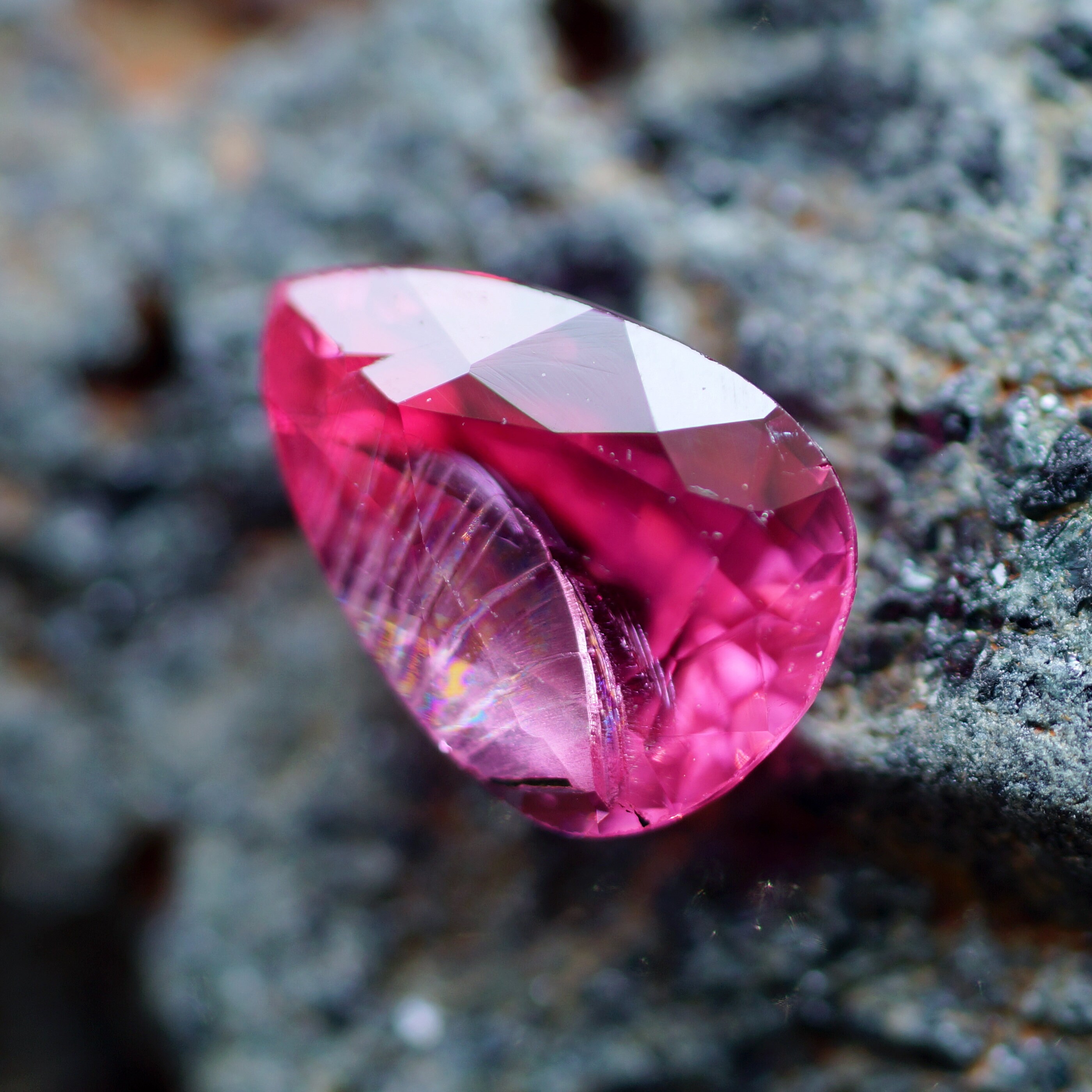 Espinela rosa forma de pera piedra preciosa suelta natural | Etsy