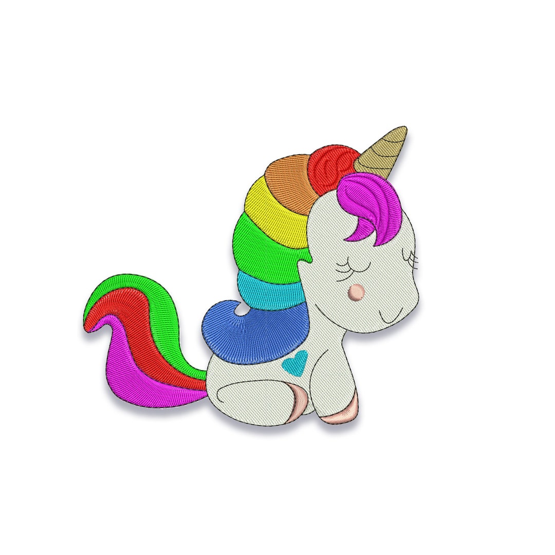 Cute Kawaii Unicorn Embroidery Design Files - Etsy