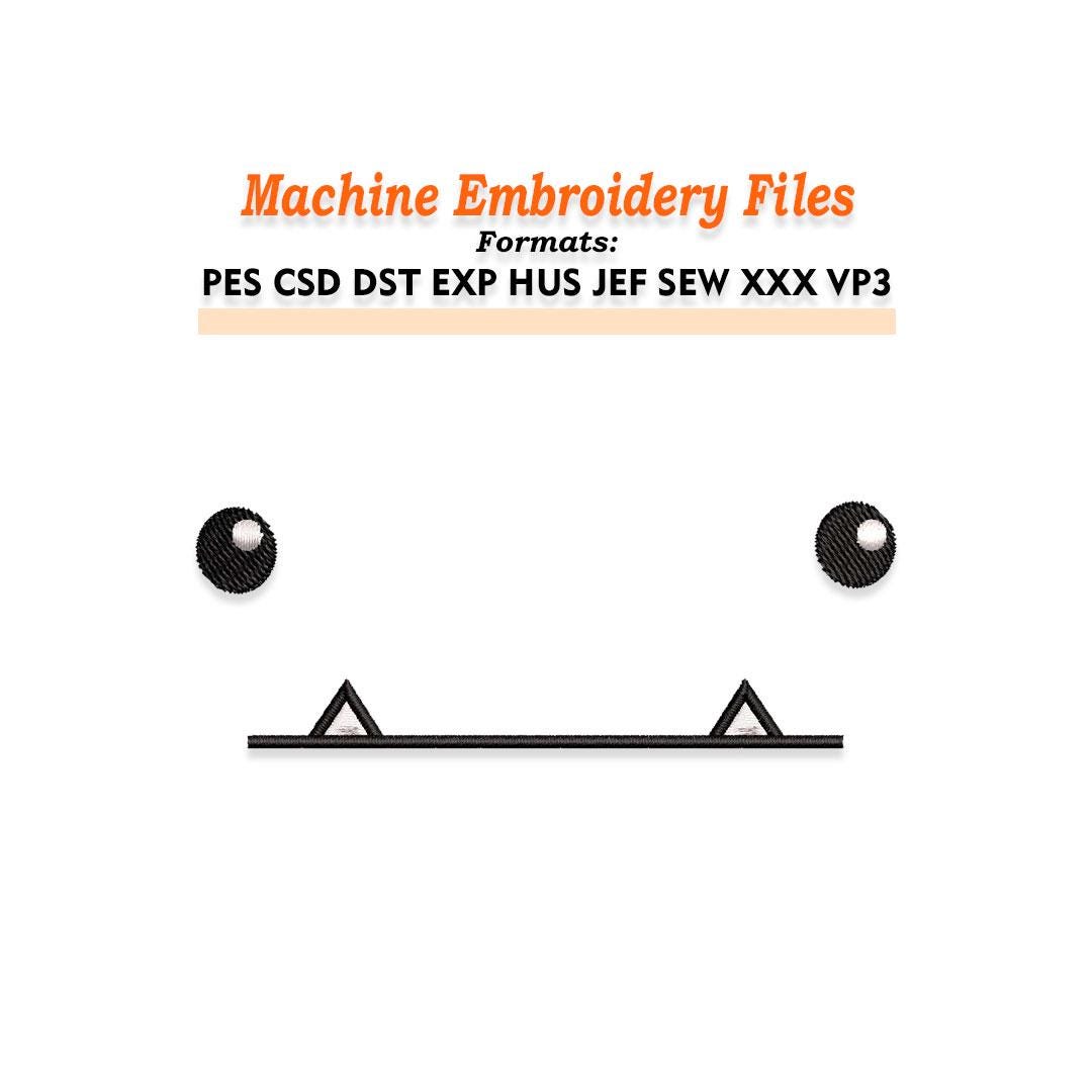 Yeti Face Embroidery Design Files. Sizes 1", 2", 3", 4", 5", 6", 7", 8 ...