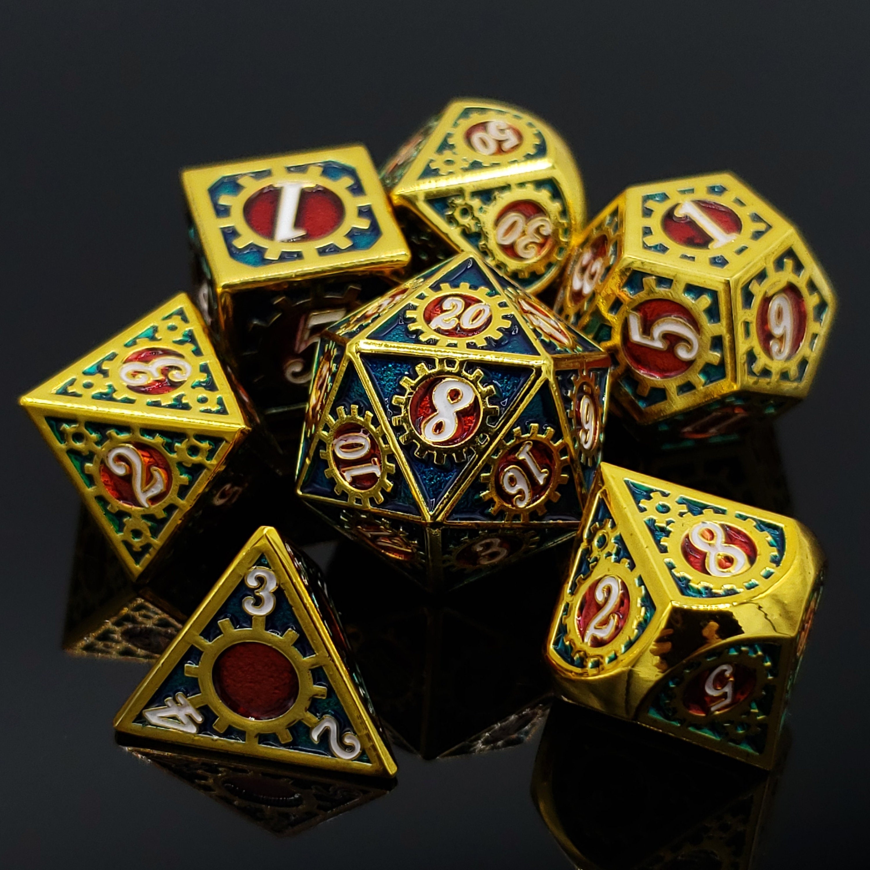 Prismatic Clockwork Metal Dice Set RPG Dice Polyhedral Dice | Etsy