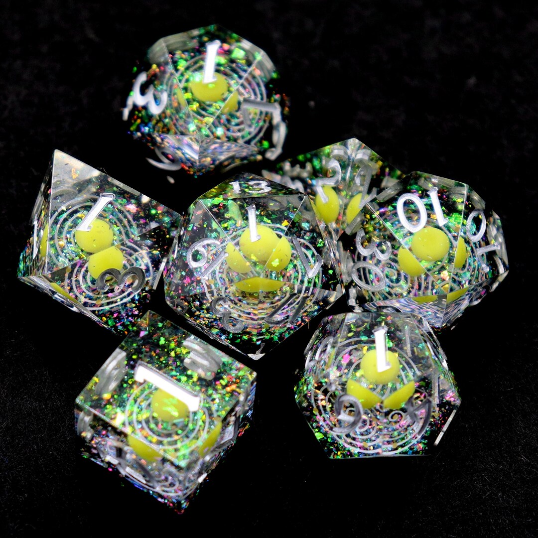 Solar Orrery Sharp Edged Resin Dice Set - Etsy