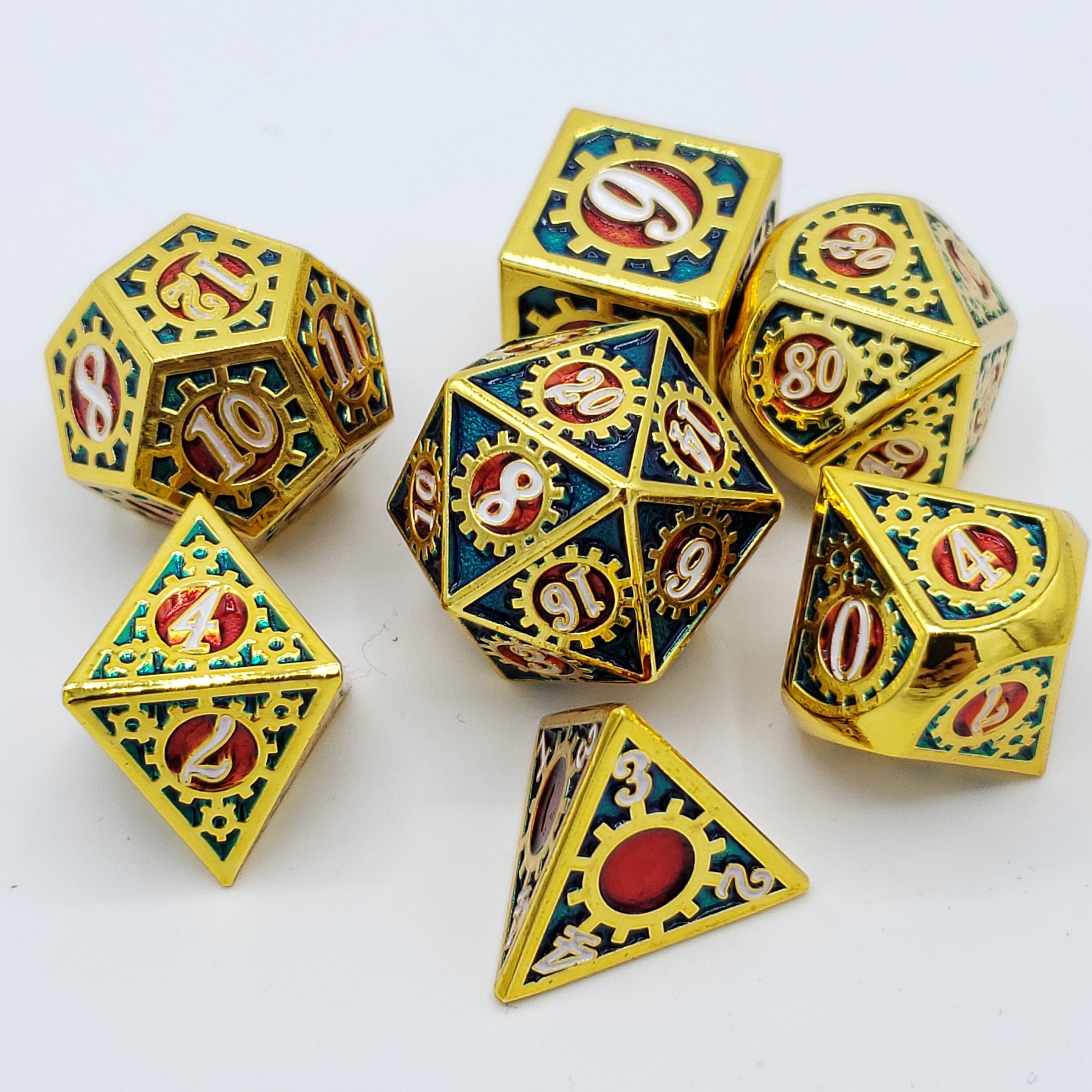 Prismatic Clockwork Metal Dice Set RPG Dice Polyhedral Dice | Etsy