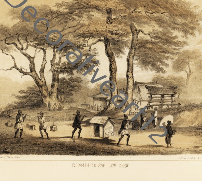 19th Century Antique Original Lithograph Lew Chew - Etsy