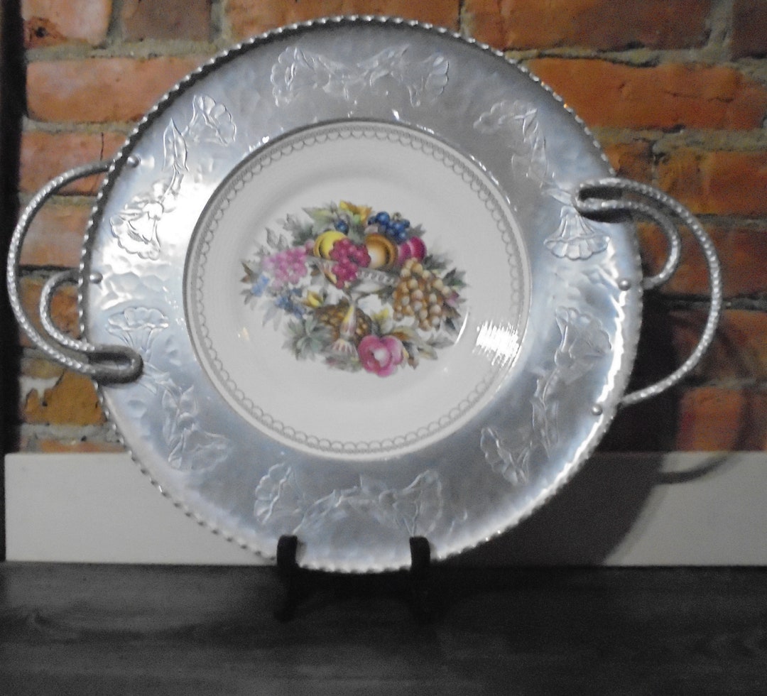 Wrought Farberware Aluminum Tray With China Insert - Etsy