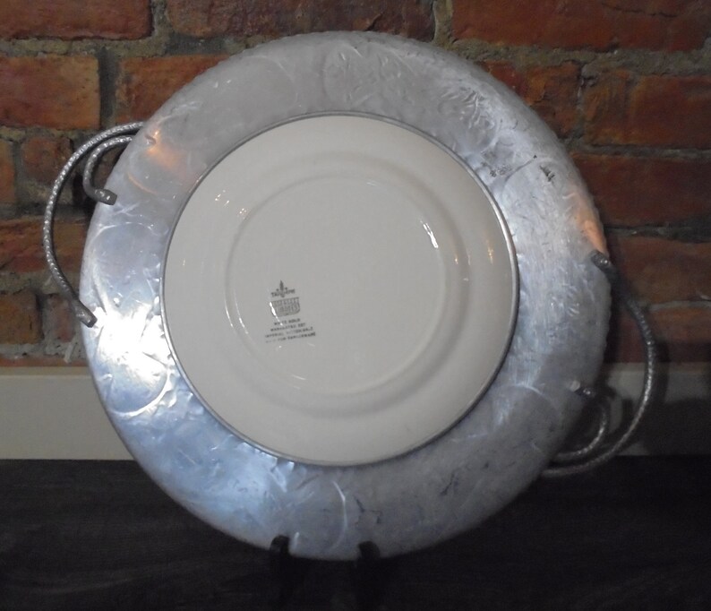 Wrought Farberware Aluminum Tray With China Insert - Etsy