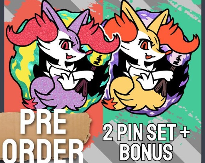 Braixen Flame Pins Pre-order read Description - Etsy