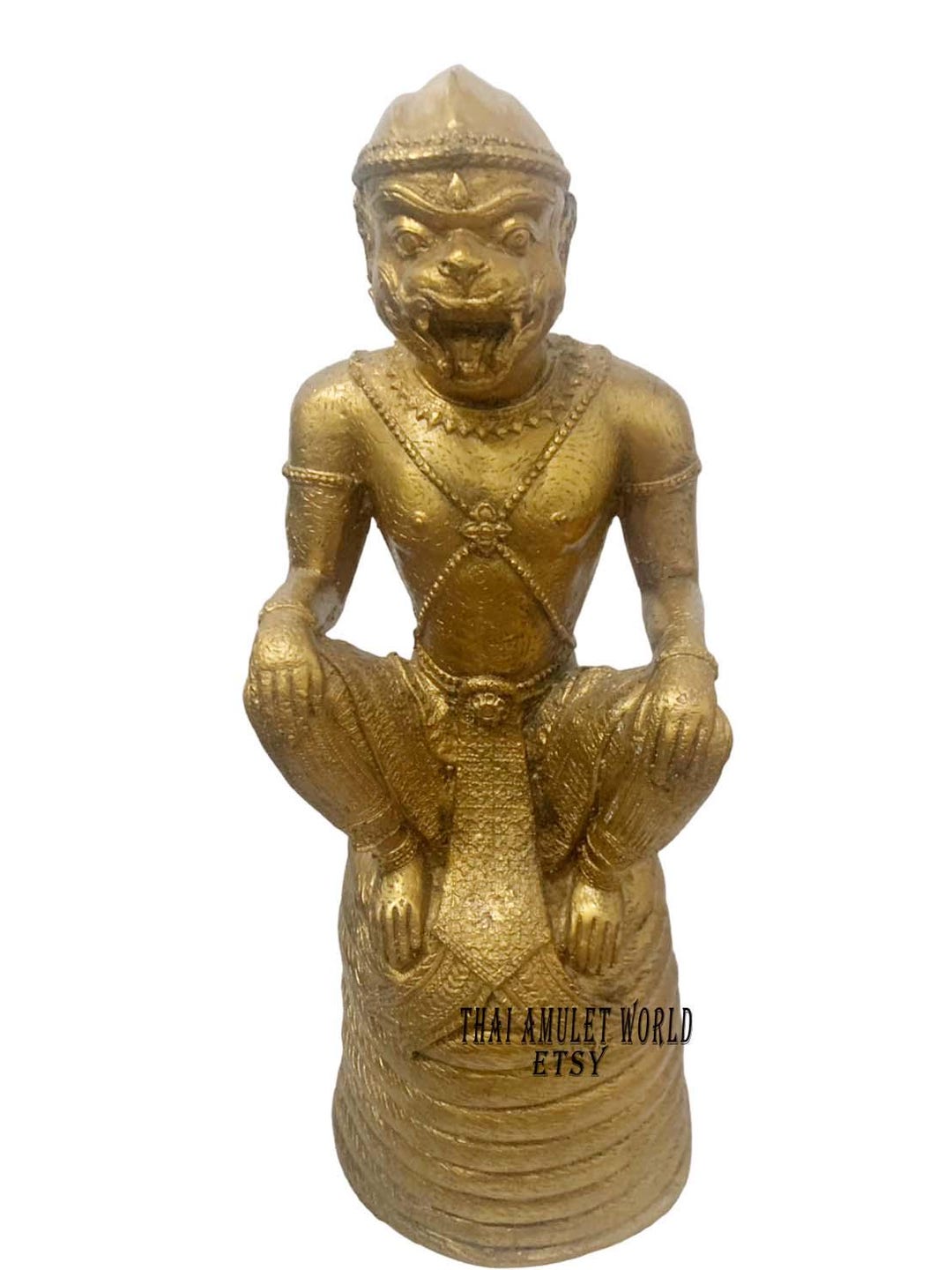 Thai Guardian Monkey King Hanuman Thai Brass Statue 2 - Etsy